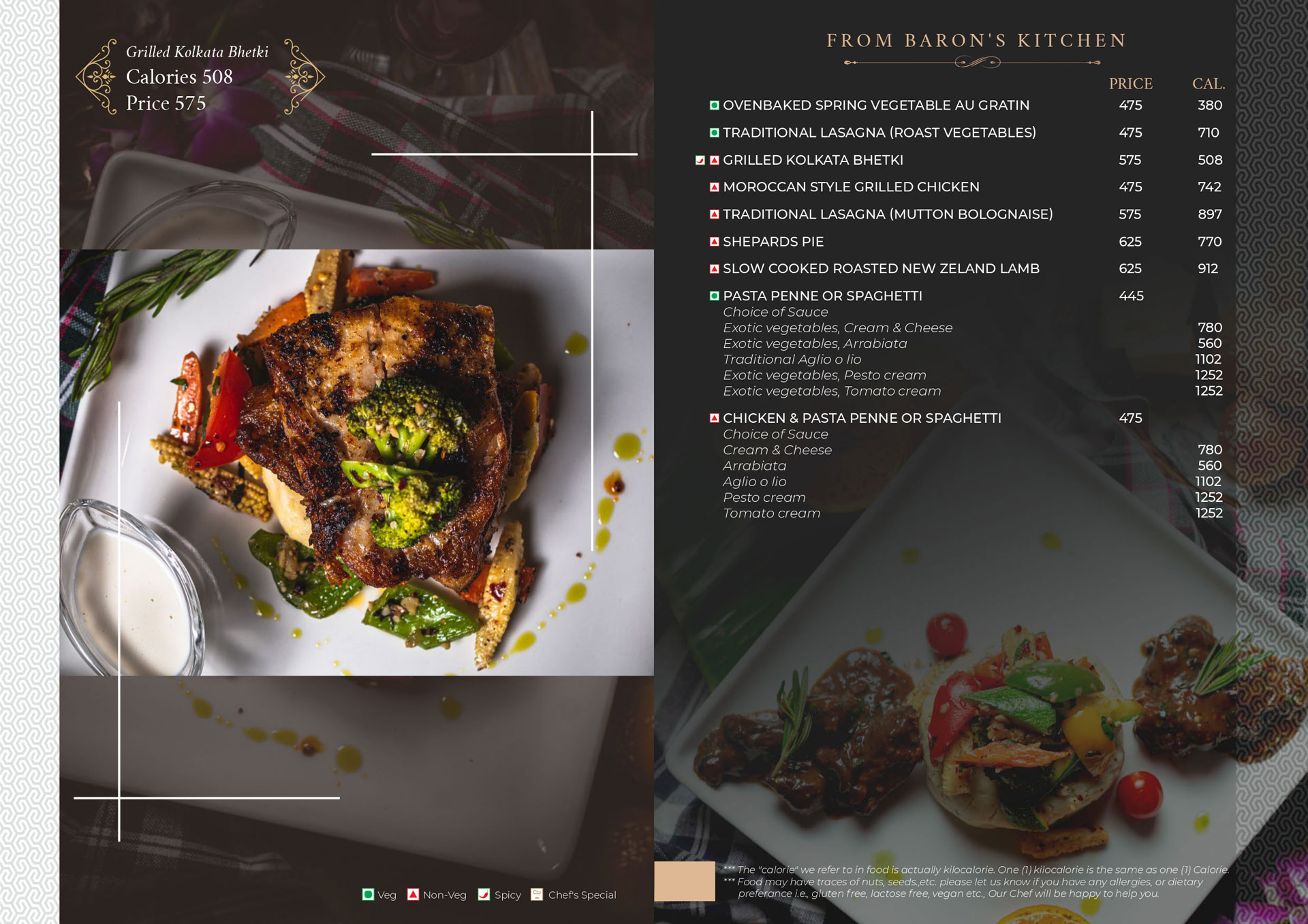 The Lords and Barons | Food Menu